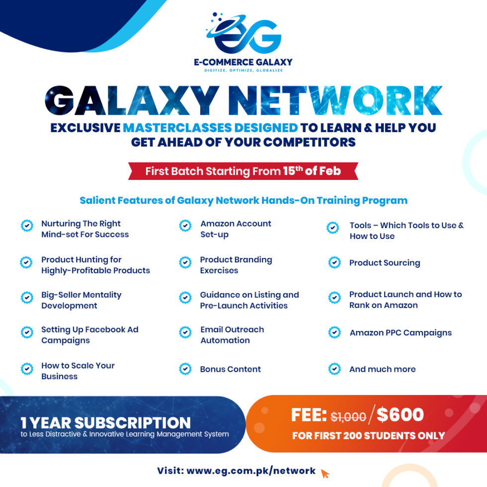 Introducing Galaxy Network Masterclasses Designed by industry Experts - E-Commerce Galaxy